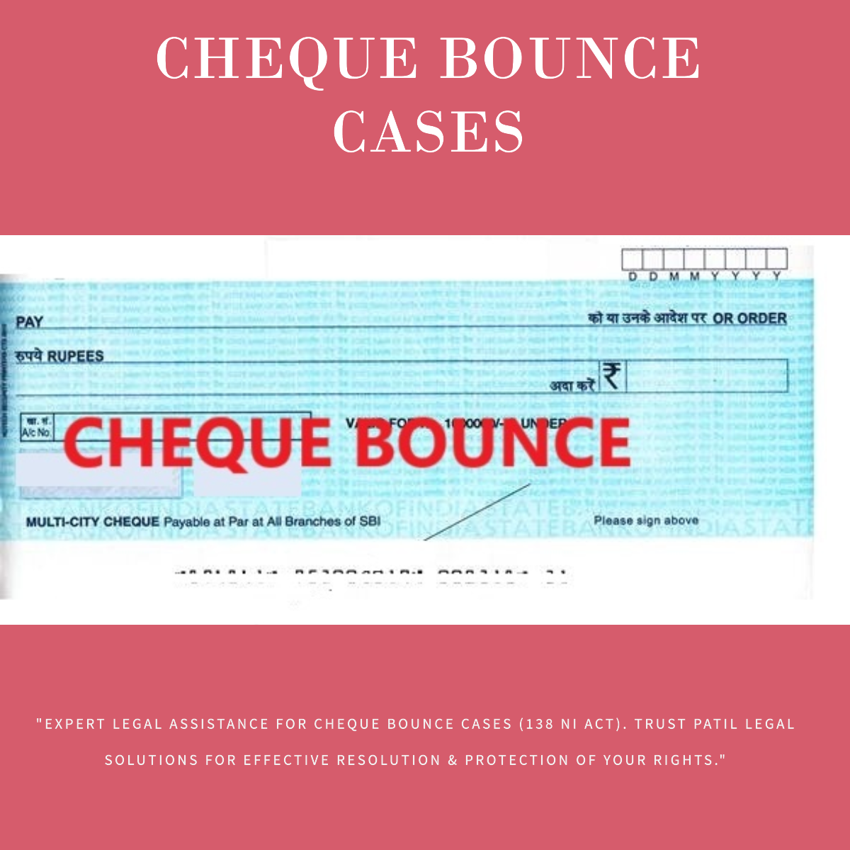 Cheque Bounce Cases (138 NI Act) - PATIL LEGAL SOLUTIONS
